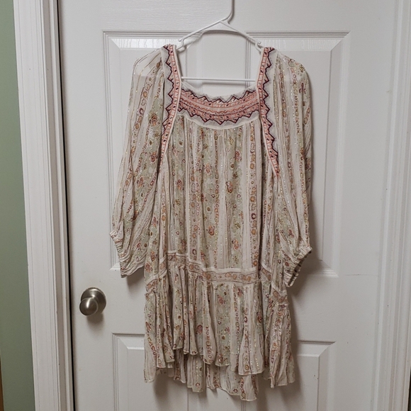 Free People | Tops | Free People Dance Magic Tunic Ivory Combo | Poshmark